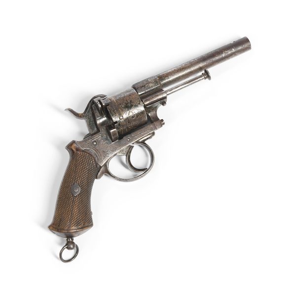 Bonhams Skinner : Lefaucheux-type Pin-fire Revolver Marked "Capt. C.E ...