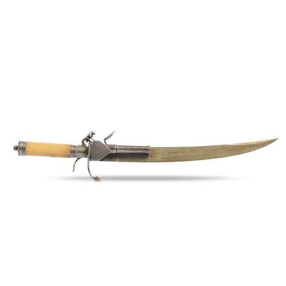 Bonhams Skinner Rare Naval Flintlock Pistol Dirk