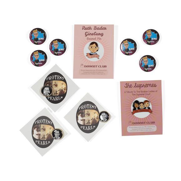 Bonhams : A COLLECTION OF RBG BUTTONS FROM THE GINSBURG FAMILY ...