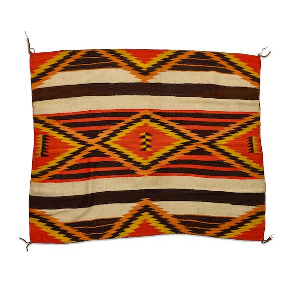 Bonhams : A Diné (Navajo) transitional chief's style weaving