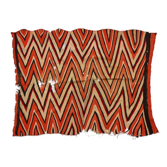 Bonhams : A Diné (Navajo) transitional wedge weave blanket