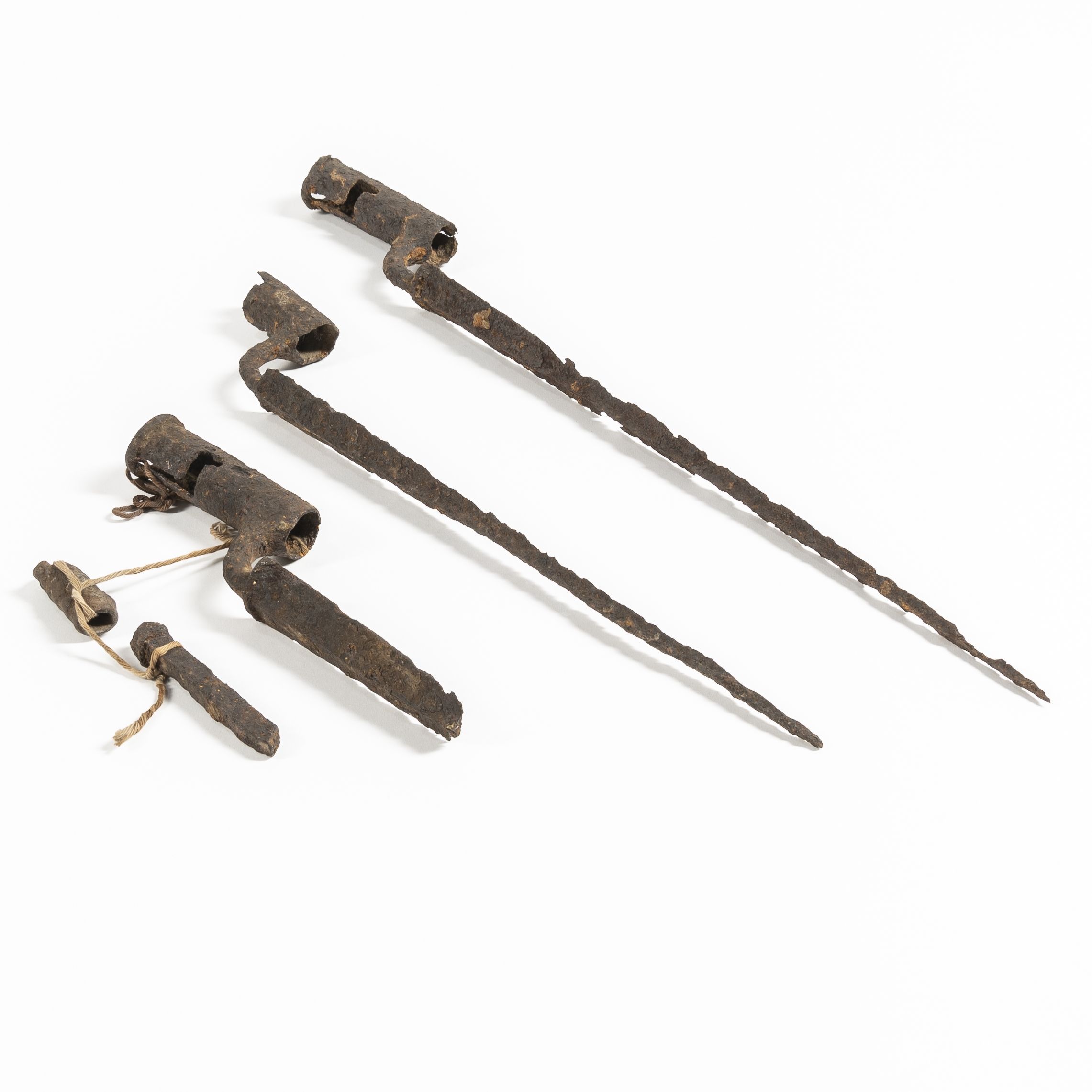 Bonhams Skinner : Three Excavated 18th Century Socket Bayonets