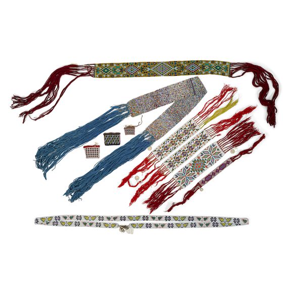 Bonhams : A collection of Sauk and Meskwaki (Sac and Fox) beaded sashes ...