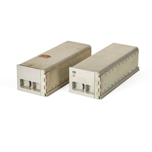 Bonhams : PAIR OF APOLLO COMMAND MODULE STOWAGE UNITS 2 metal alloy ...