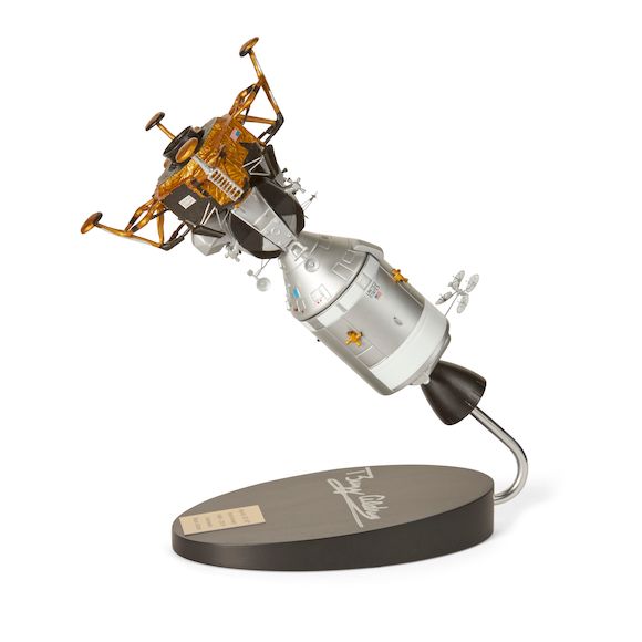 Bonhams : APOLLO 11: CSM & LM MODEL SIGNED BY BUZZ ALDRIN. Model, mixed ...