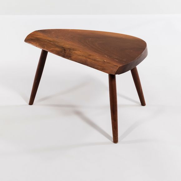 Bonhams Skinner : George Nakashima (1905-1990) Plank Stool, New Hope, Pennsylvania, c. 1960 ...