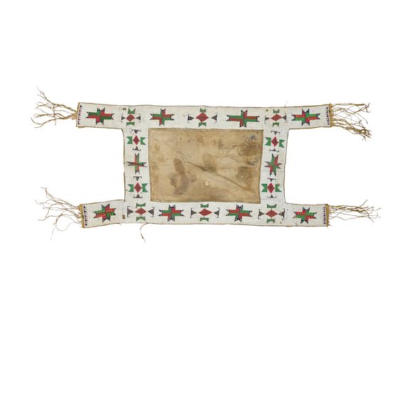 Bonhams : A Sicangu Lakota (Brulé Sioux) beaded saddle blanket