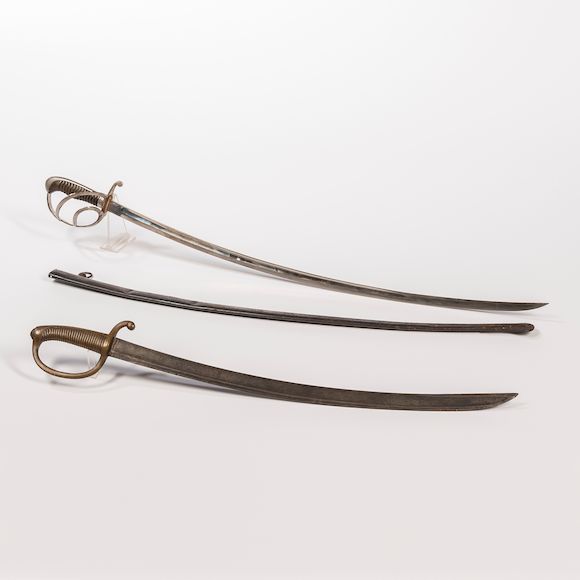 Bonhams Skinner : Brass Hilted French Imported Artillery Saber and a ...