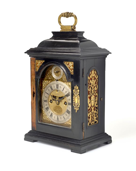 Bonhams : AN EARLY 18TH CENTURY EBONY VENEERED QUARTER REPEATING TABLE ...