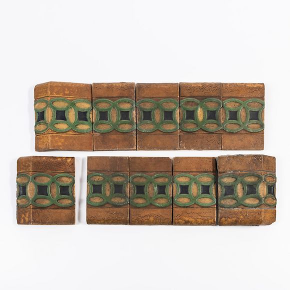 Bonhams Skinner : Partial Arts and Crafts Ceramic Tile Surround, early ...