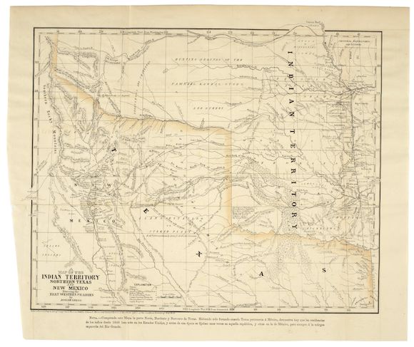 Bonhams : TEXAS, MEXICO, AND THE RIO GRANDE IN MAPS. GREGG, JOSIAH ...
