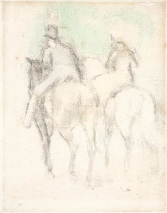 Bonhams : EDGAR DEGAS (1834-1917) Amazone et Cavalier image size: 10 3/ ...
