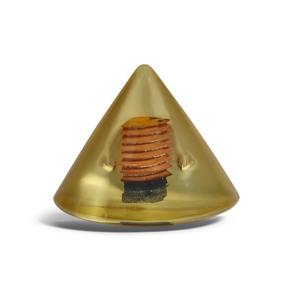 Bonhams : APOLLO 7 FLOWN HEAT SHIELD PLUG ENCASED IN COMMAND MODULE ...