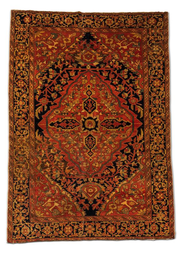 Bonhams Skinner : Antique Malayer Rug Iran 4 ft. 4 in. x 6 ft. 5 in.
