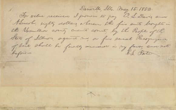 Bonhams : LINCOLN TAKES A CASE ON CONTINGENCY. LINCOLN, ABRAHAM. 1809 ...