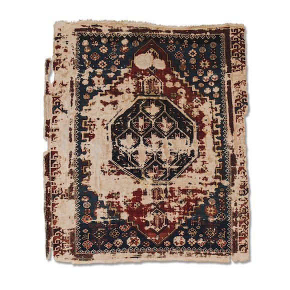Bonhams Skinner : Shirvan Rug Fragment Caucasus 4 ft. 3 in. x 5 ft. 2 in.