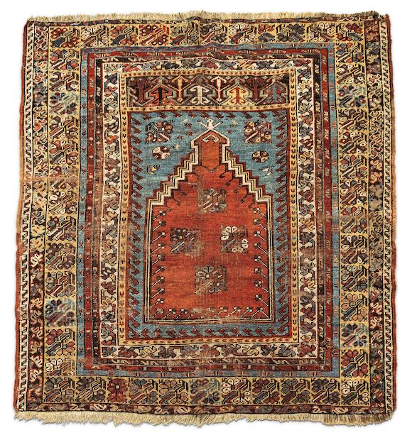 Bonhams Skinner : Mudjar Prayer Rug Anatolia 3 ft. 8 in. x 4 ft. 7 in.