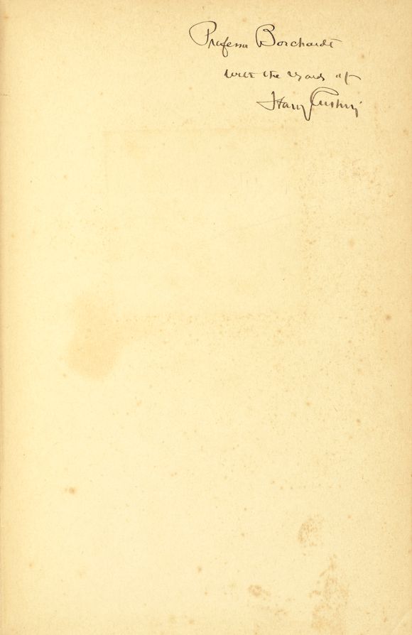 Bonhams : CUSHING, HARVEY. 1869-1939. Tumors of the Nervus Acusticus ...