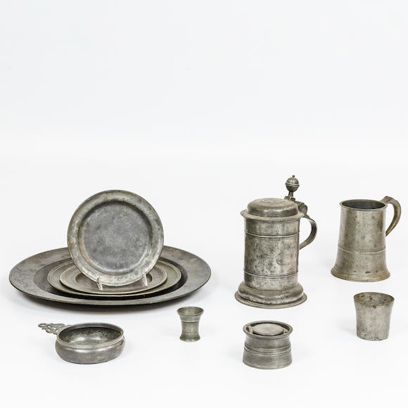 Bonhams Skinner Ten Pewter Table Items