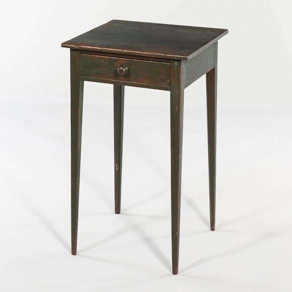 Bonhams Skinner : Country Black-painted Single-drawer Stand