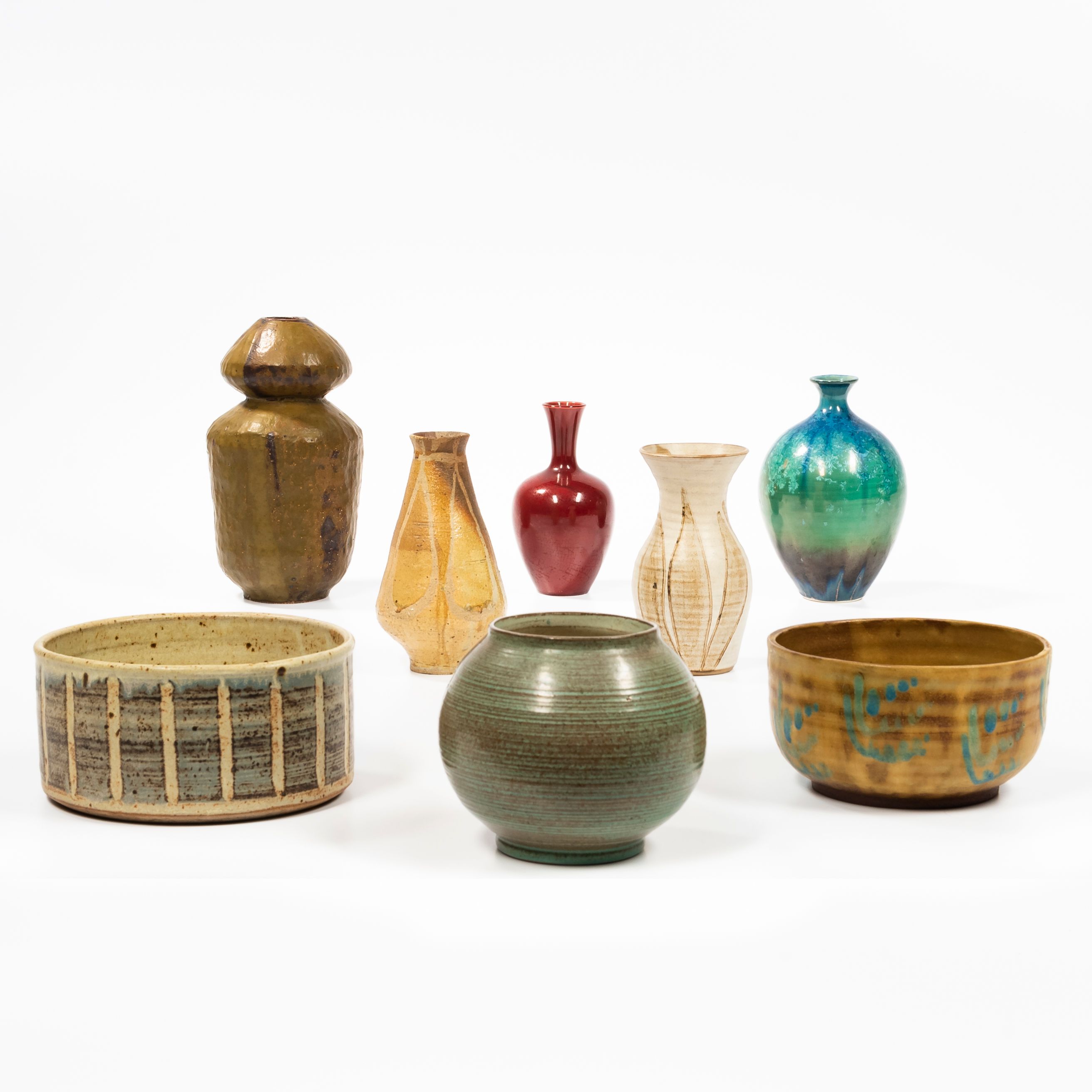 Bonhams Skinner : Eight Studio Art Pottery Vessels