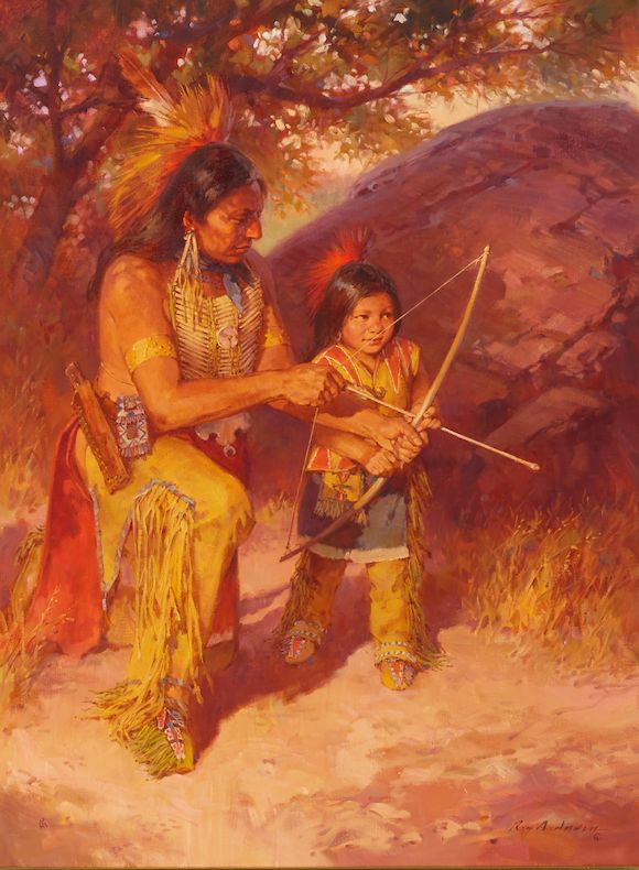 Bonhams : Roy Andersen (1930-2019) His New Bow 40 x 30 in. framed 53 x ...