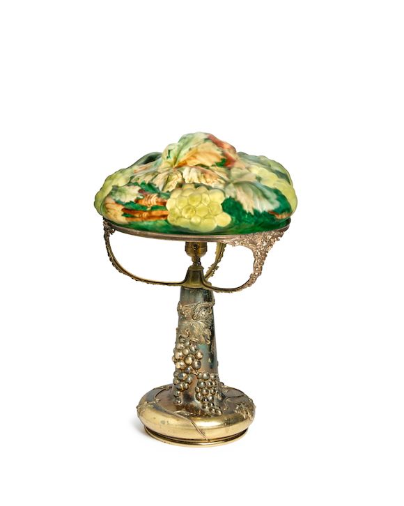 Bonhams : PAIRPOINT (1900-1970) Puffy Grape Table Lampcirca 1920reverse ...