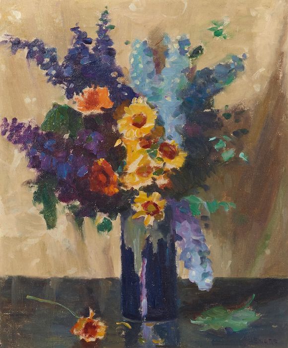 Bonhams : Joseph Henry Sharp (1859-1953) Taos Floral 24 x 20 in. framed ...