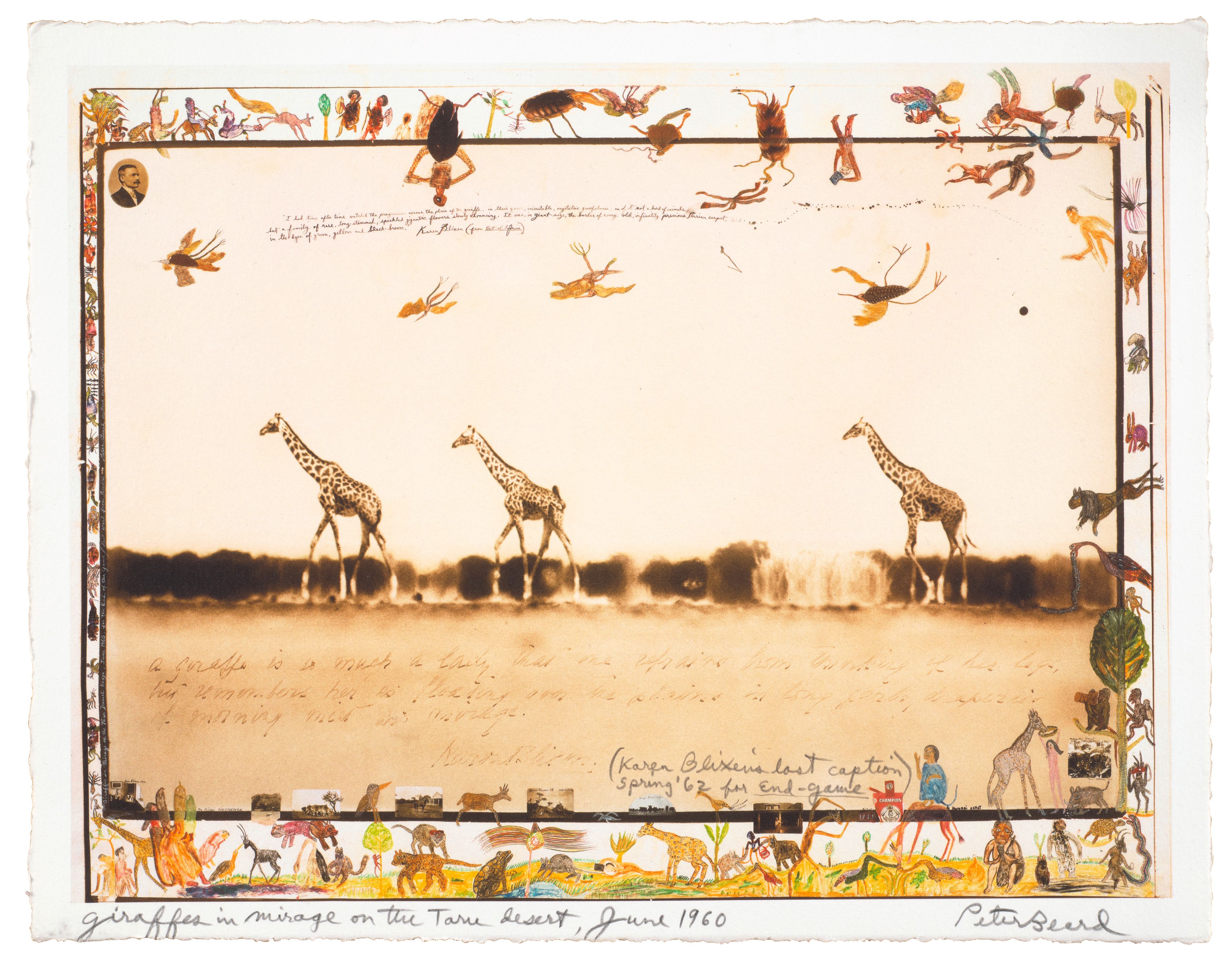 Bonhams : Peter Beard (1938-2020); Giraffes in Mirage on the Taru ...