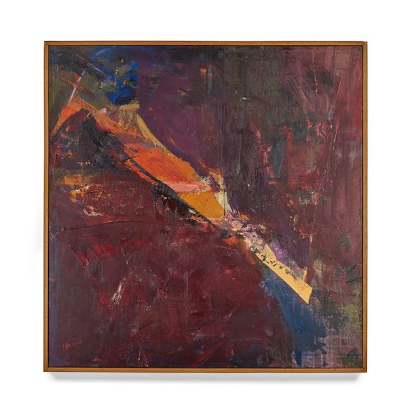 Bonhams : AKIO KOBAYASHI (BORN 1929) Untitled (Abstraction)oil on ...