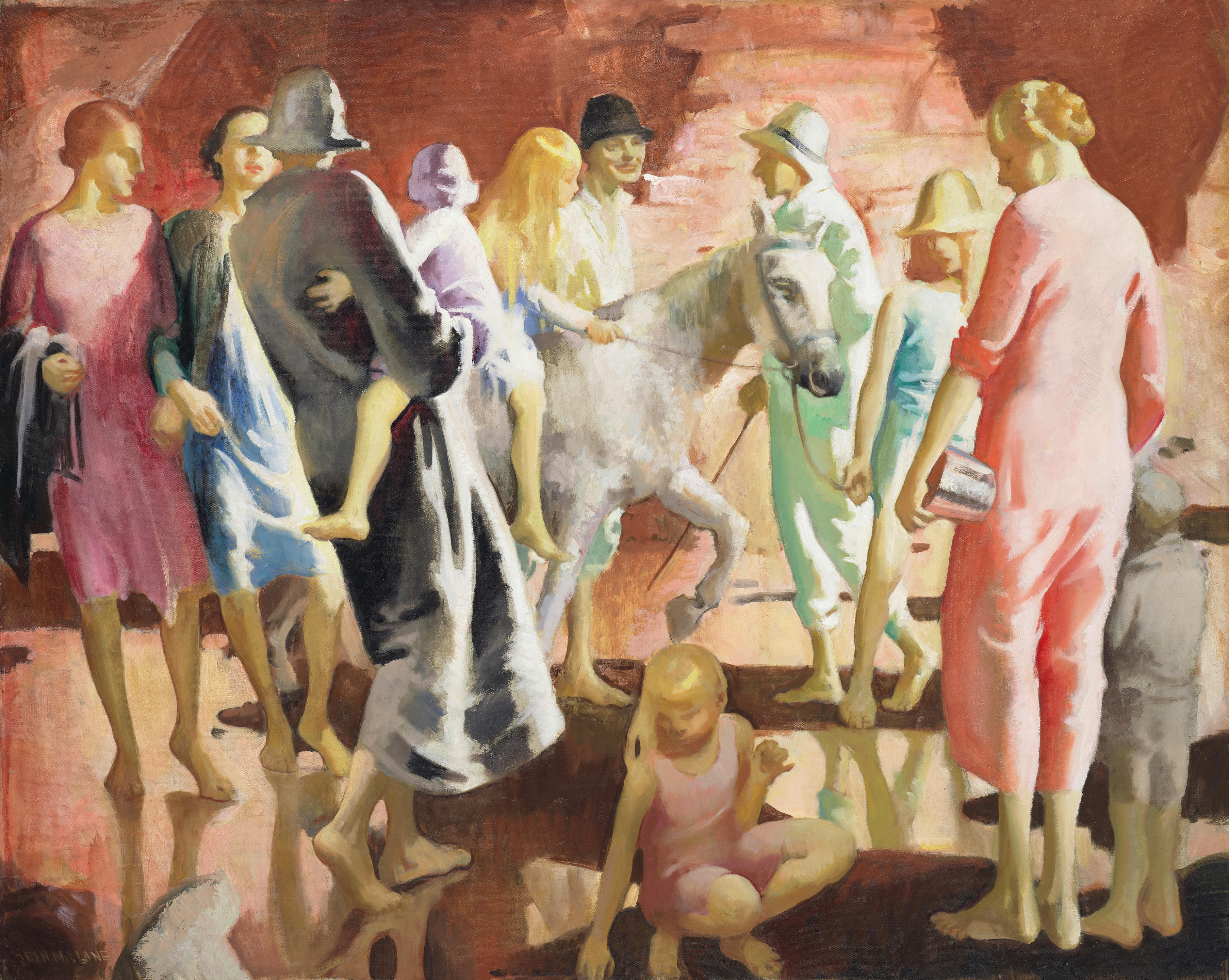 Bonhams : Jean MacLane (1878-1964) A Devon Beach 36 1/8 x 45 1/8 in ...