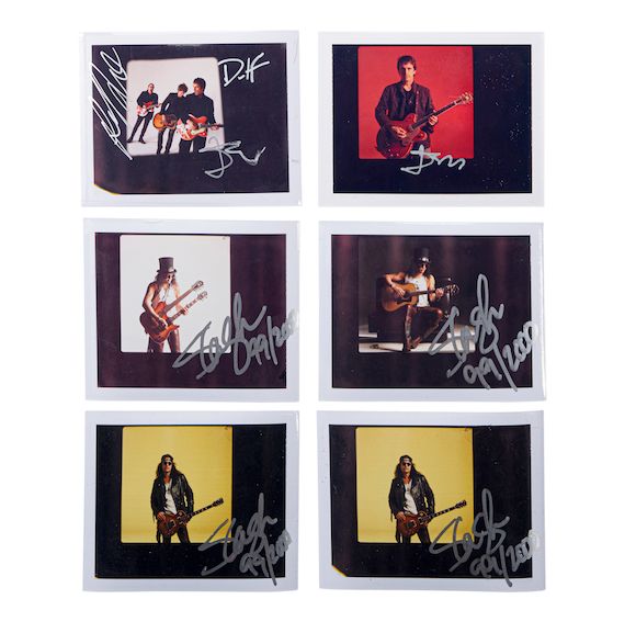 Bonhams : A COLLECTION OF SIX SIGNED GUNS N' ROSES TEST POLAROIDS BY ...