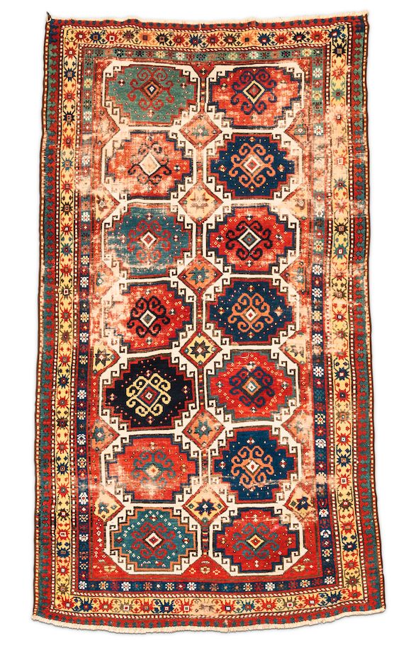 Bonhams Skinner : Caucasian Rug with Memling Gulls Caucasus 4 ft. 5 in ...