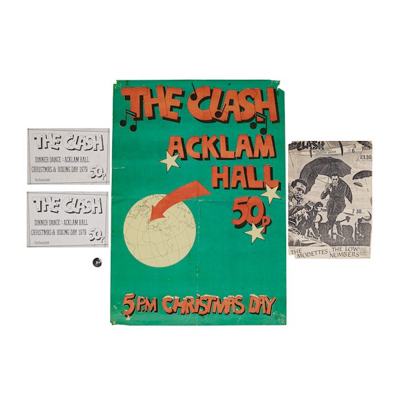 Bonhams : THE CLASH ACKLAM HALL CONCERT POSTER AND PROMOTIONAL MATERIAL ...