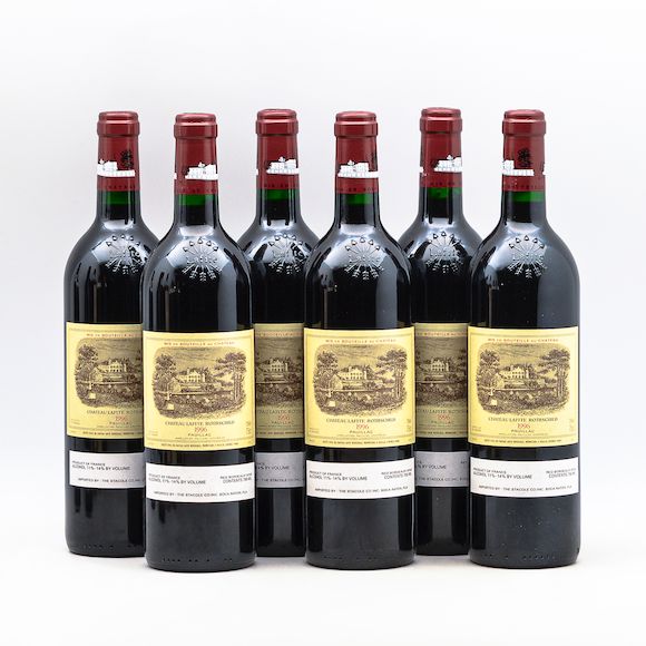 Bonhams Skinner : Chateau Lafite Rothschild 1996, 6 bottles