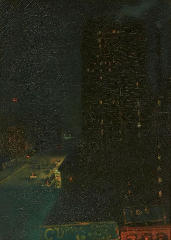 Bonhams : Charles Rollo Peters (1862-1928) San Francisco Nocturne 25 1/ ...