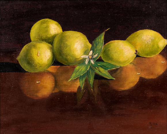 Bonhams Skinner American School 20th Century Still Life With Lemons
