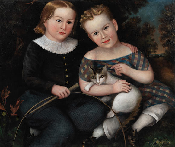 Bonhams Skinner Angloamerican School 19th Century Portrait Of Two