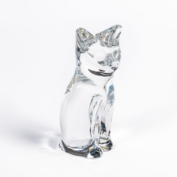 Bonhams Skinner : Daum Crystal Cat