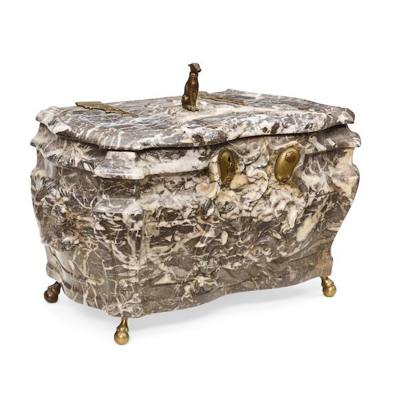 Bonhams : A NORTHERN EUROPEAN BRONZE MOUNTED CARVED SAINT ANNE MARBLE ...