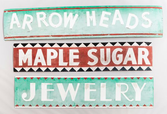 Bonhams Skinner : Three Hand-painted Trade Signs