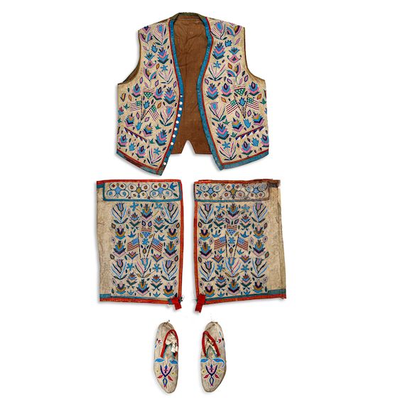 Bonhams : A Lakota (Sioux) beaded outfit