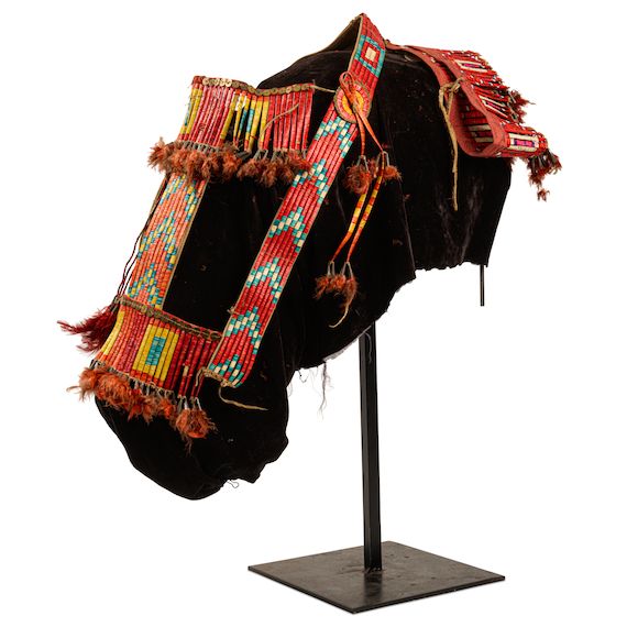 Bonhams : A Sicangu Lakota (Brulé Sioux) quilled bridle/headstall with ...
