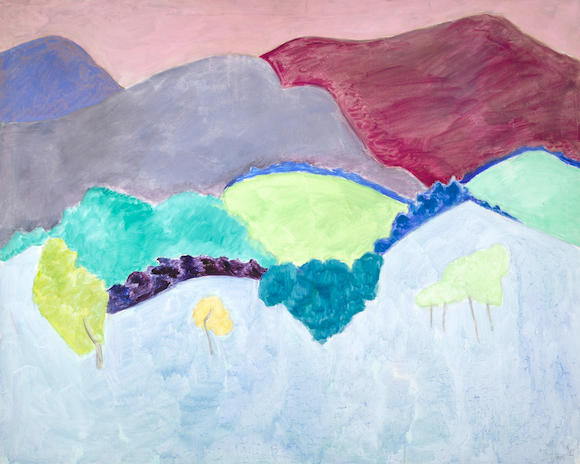 Bonhams Sally Michel Avery 1902 2003 Hills And Fields 40 X 50 In