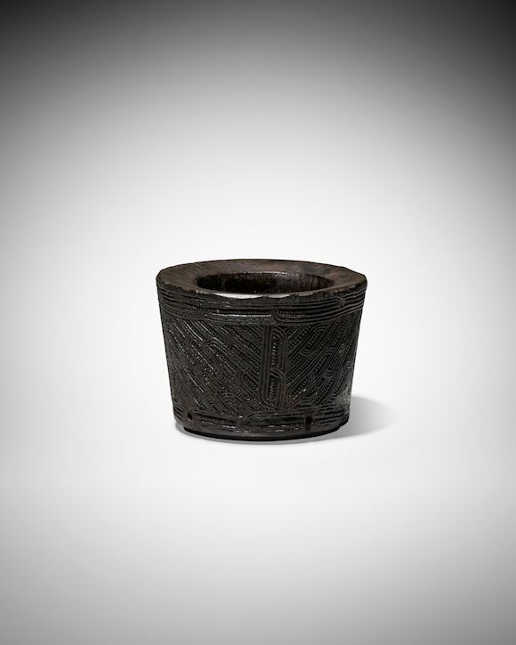 Bonhams : Fine and Rare Maori Gourd Mouthpiece, New Zealand