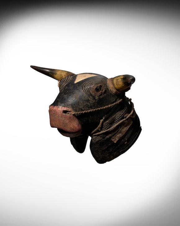 Bonhams : Bidjogo Bovine Helmet Mask, Bissagos Islands, Guinea Bissau