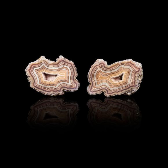 Bonhams : Laguna Shadow Agate Split with Drusy Interior