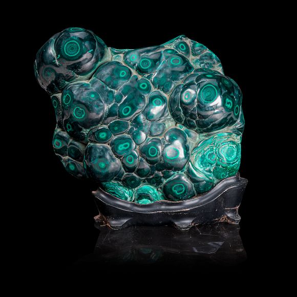 Bonhams : Large Malachite Specimen with Bull's Eyes