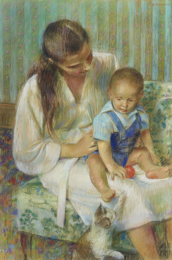 Bonhams : Paul Lewis Clemens (1911-1992) Maternal Affection 36 1/4 x 24 ...