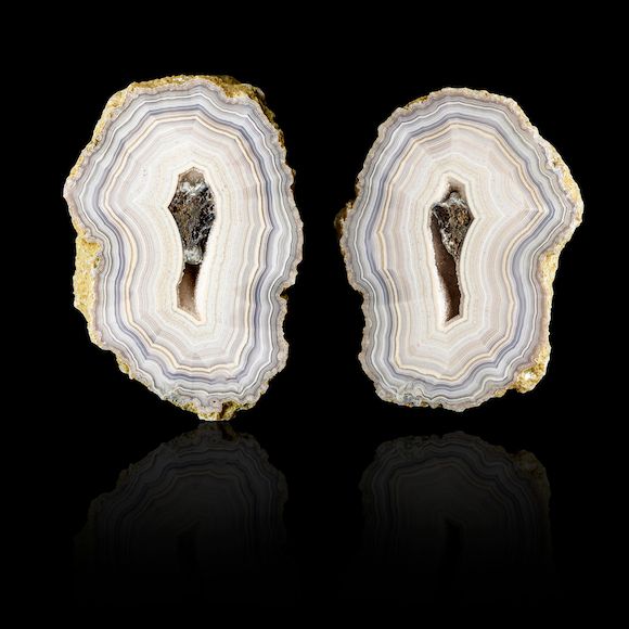 Bonhams : Beautiful Laguna Shadow Agate "Split"